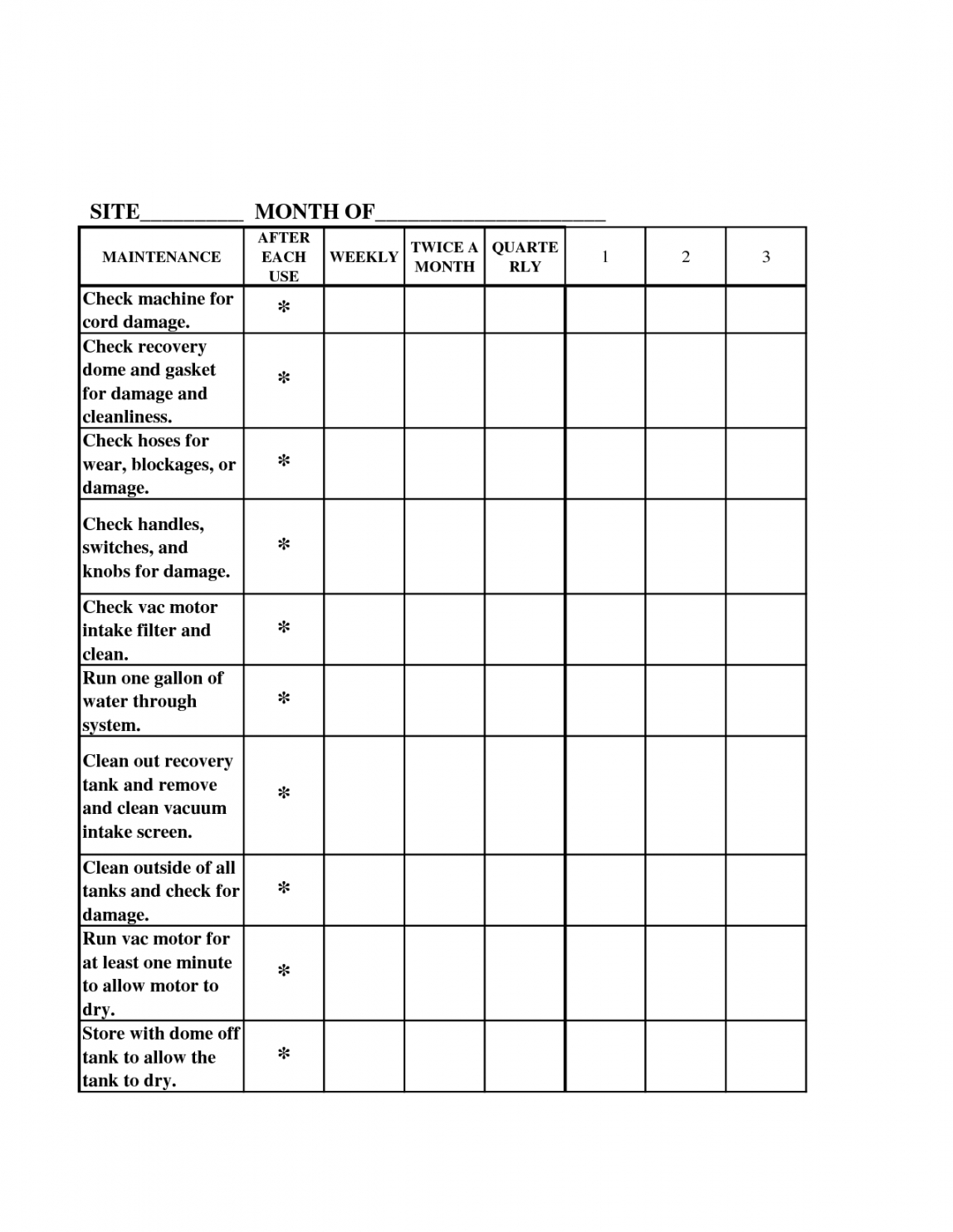 Monthly Cleaning Schedule Template Excel PDF Template