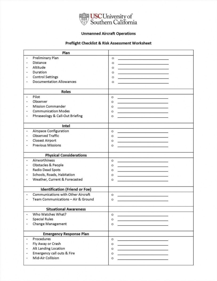 Emergency Checklist Template