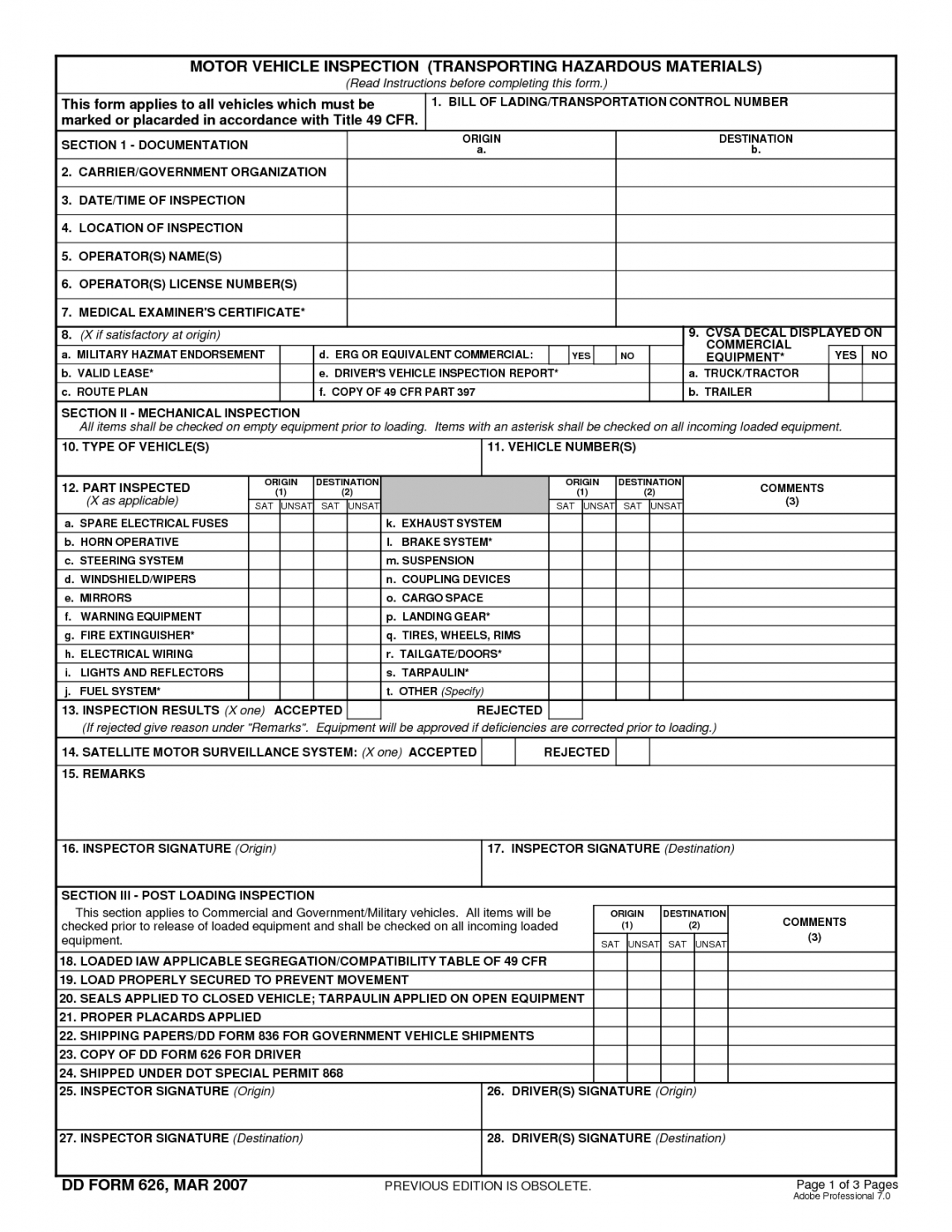 Free Vehicle Inspection Sheet Template Master Template Free Vehicle Inspection Sheet Template Master Template