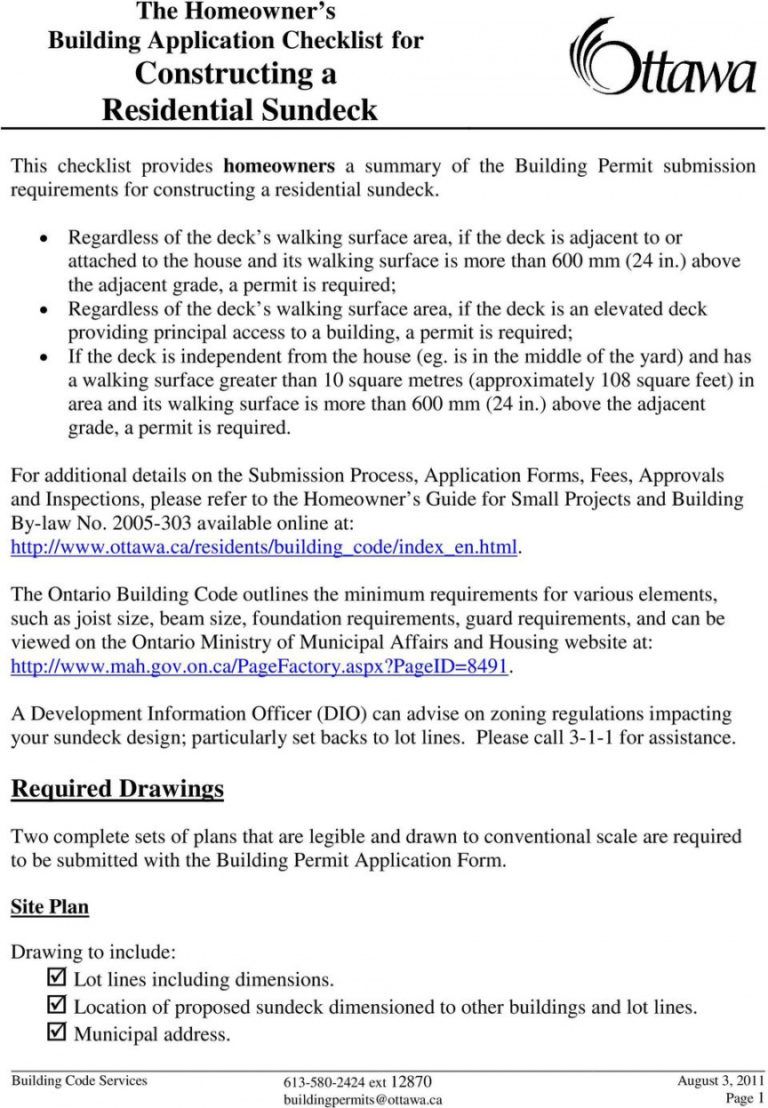 Editable The Homeowner S Building Application Checklist For ... Editable The Homeowner S Building Application Checklist For ...