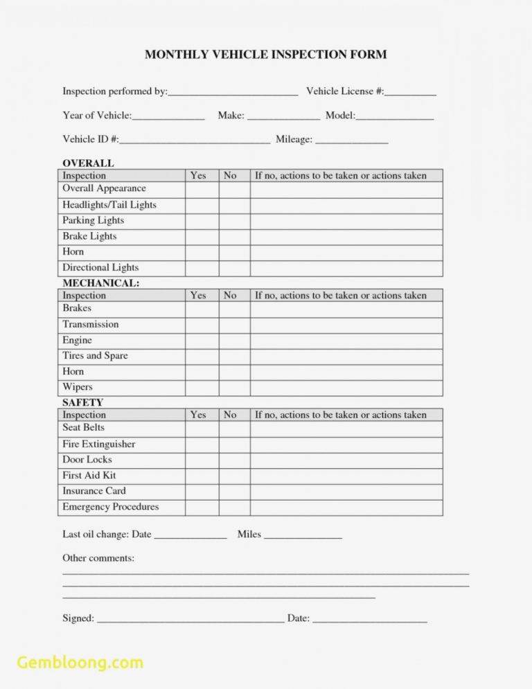 Free Car Maintenance Checklist Spreadsheet Inspirational Daily Vehicle