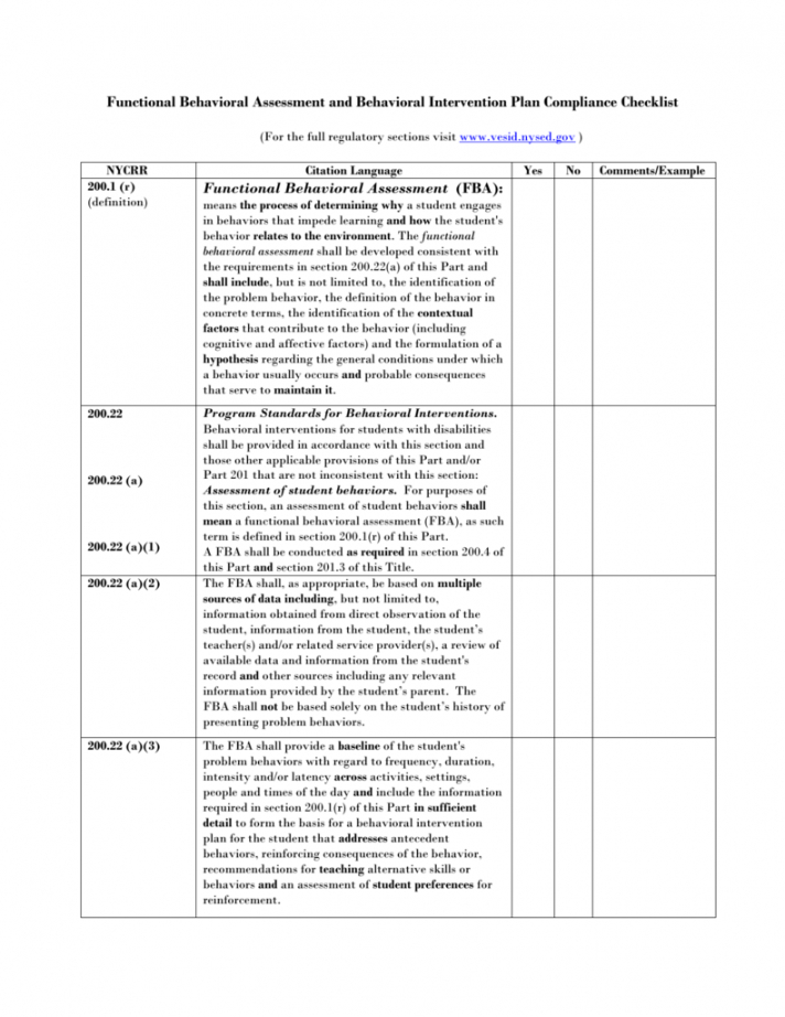 Functional Behavior Assessment Checklist Template Dremelmicro Functional Behavior Assessment Checklist Template Dremelmicro