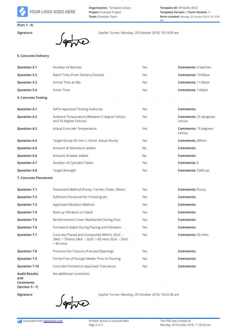 Free Construction Quality Control Checklist Template Pdf Audit For ... Free Construction Quality Control Checklist Template Pdf Audit For ...