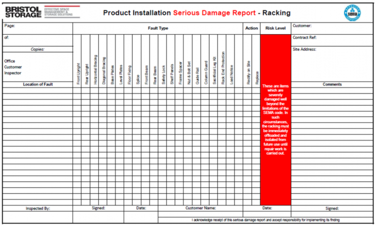 Editable Free Rack Inspection Checklist Download Here Store Visit ...