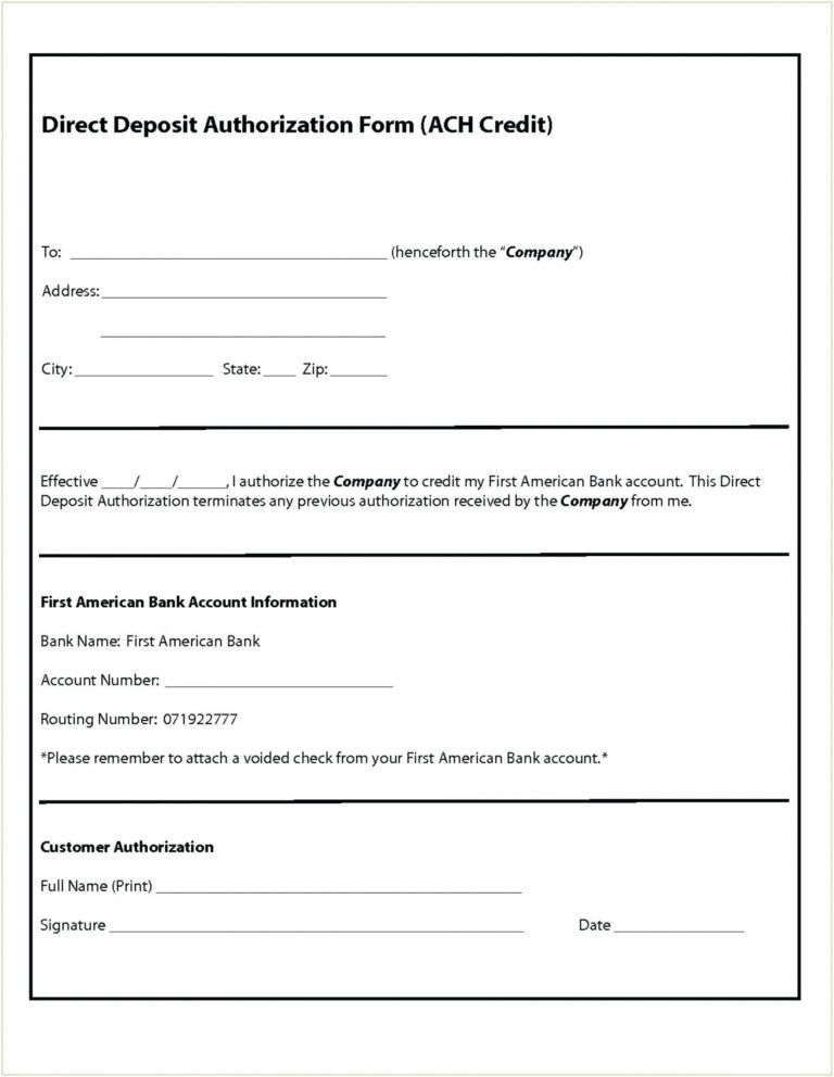 Editable 015 Ach Direct Deposit Authorization Form Template Breatht ... Editable 015 Ach Direct Deposit Authorization Form Template Breatht ...