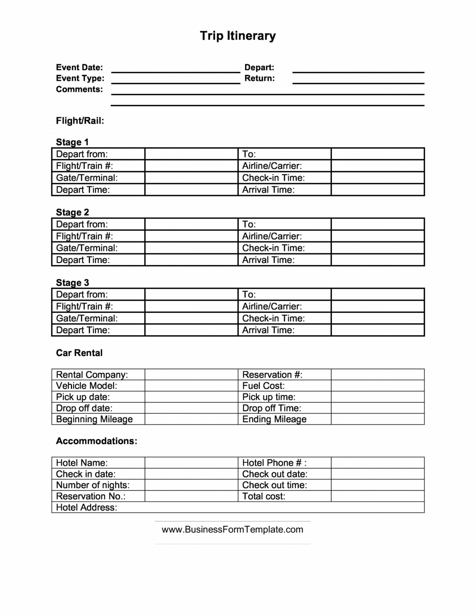 Sample 47 Itinerary Template Travel Trip Wedding Vacation College Tour 