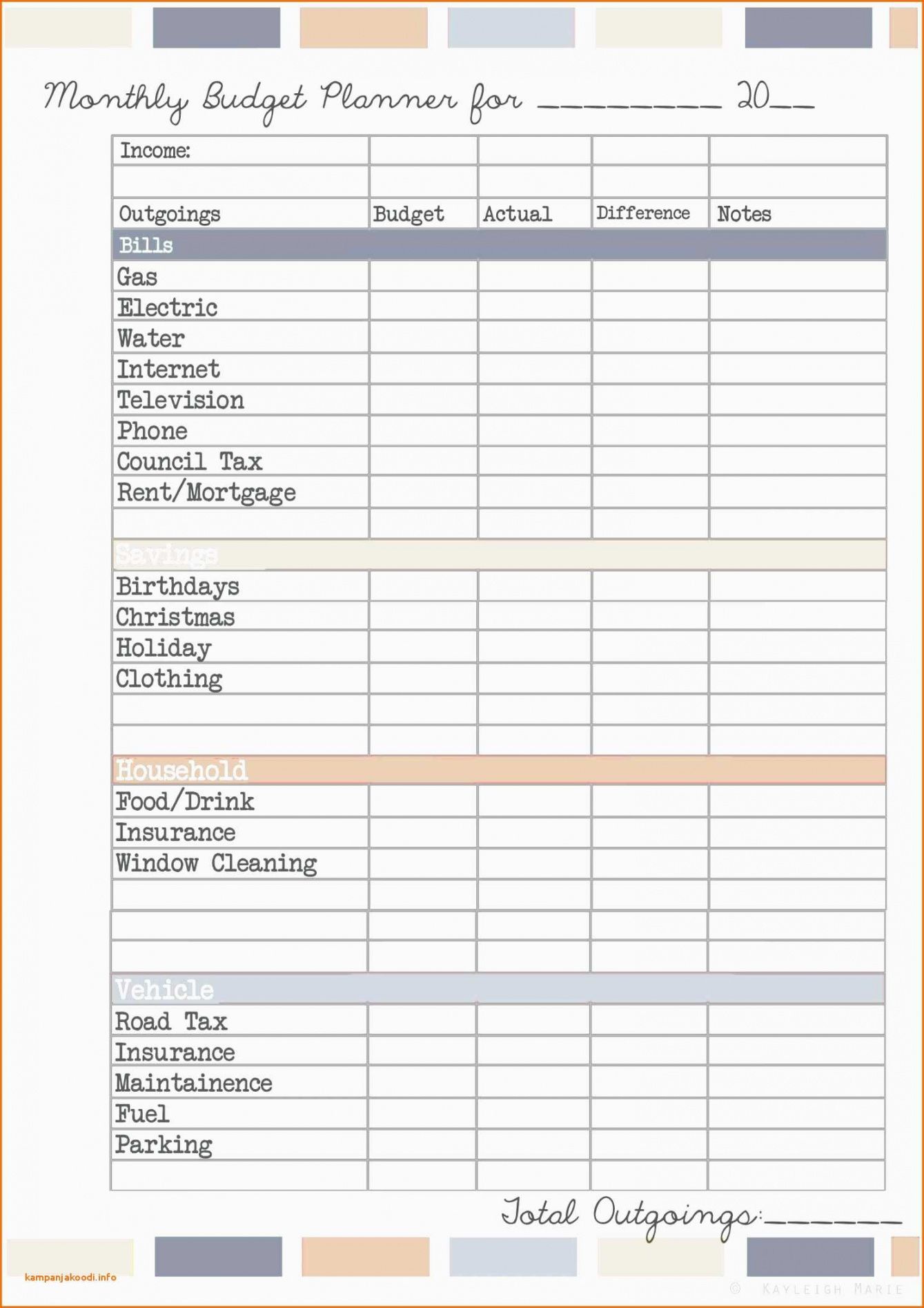 Grocery Spreadsheet Template Printable Spreadshee Grocery Budget