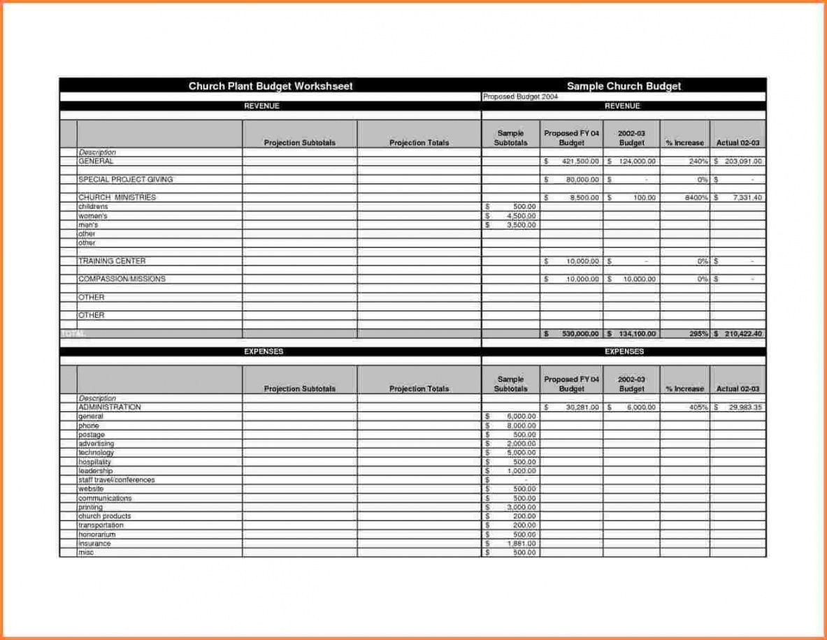 Southern Baptist Church Budget Template