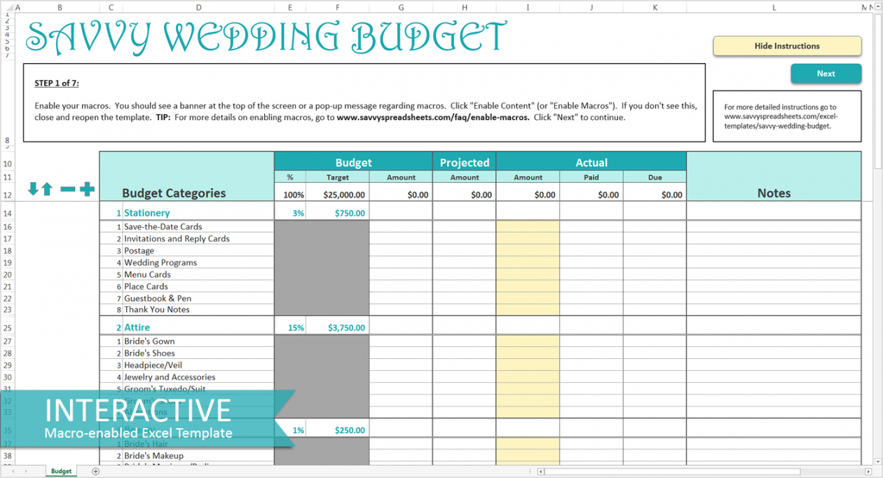 Printable Sample Wedding Budget Spreadsheet Excel Destination Sheet 