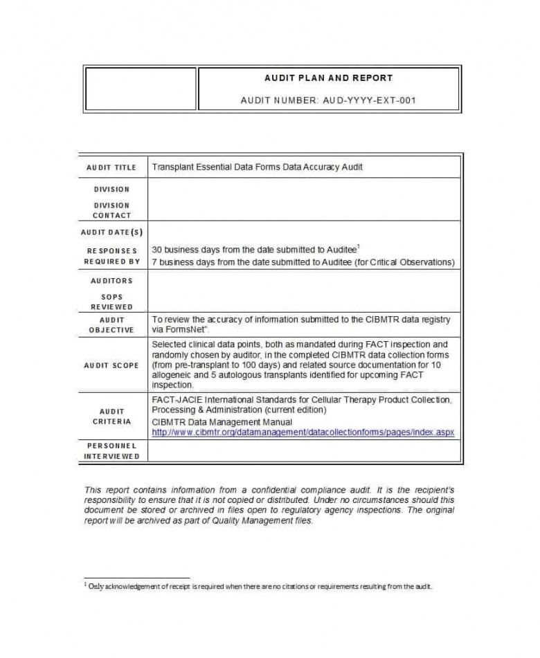 Sample Internal Audit Report Templates Addictionary Internal Audit