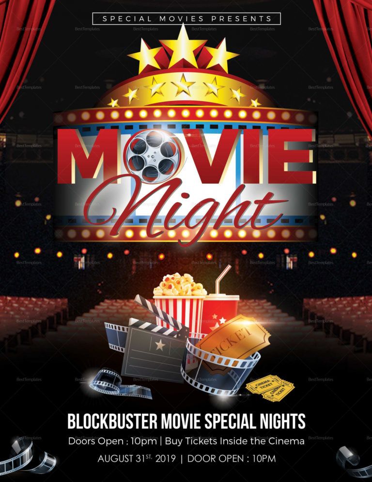 Free 32 Visiting Family Movie Night Flyer Template Photo By Church 