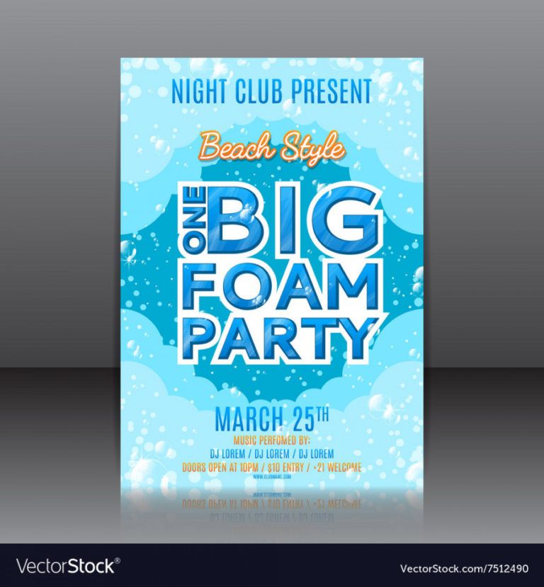 Foam Party Flyer Template - Dremelmicro