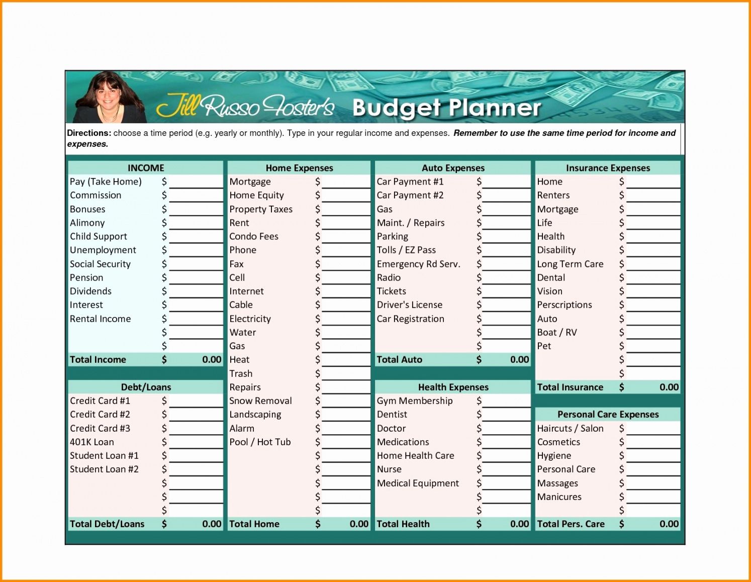 Free Family Budget Dave Ramsey Worksheet Zero Based Spreadsheet Zero 
