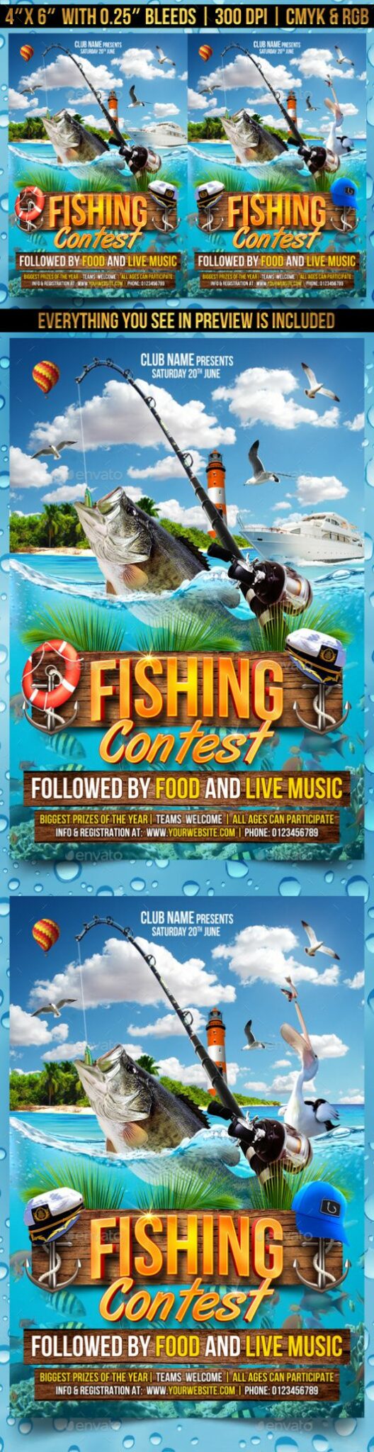 Free Fishing Flyer Graphics Designs Templates From Graphicriver 
