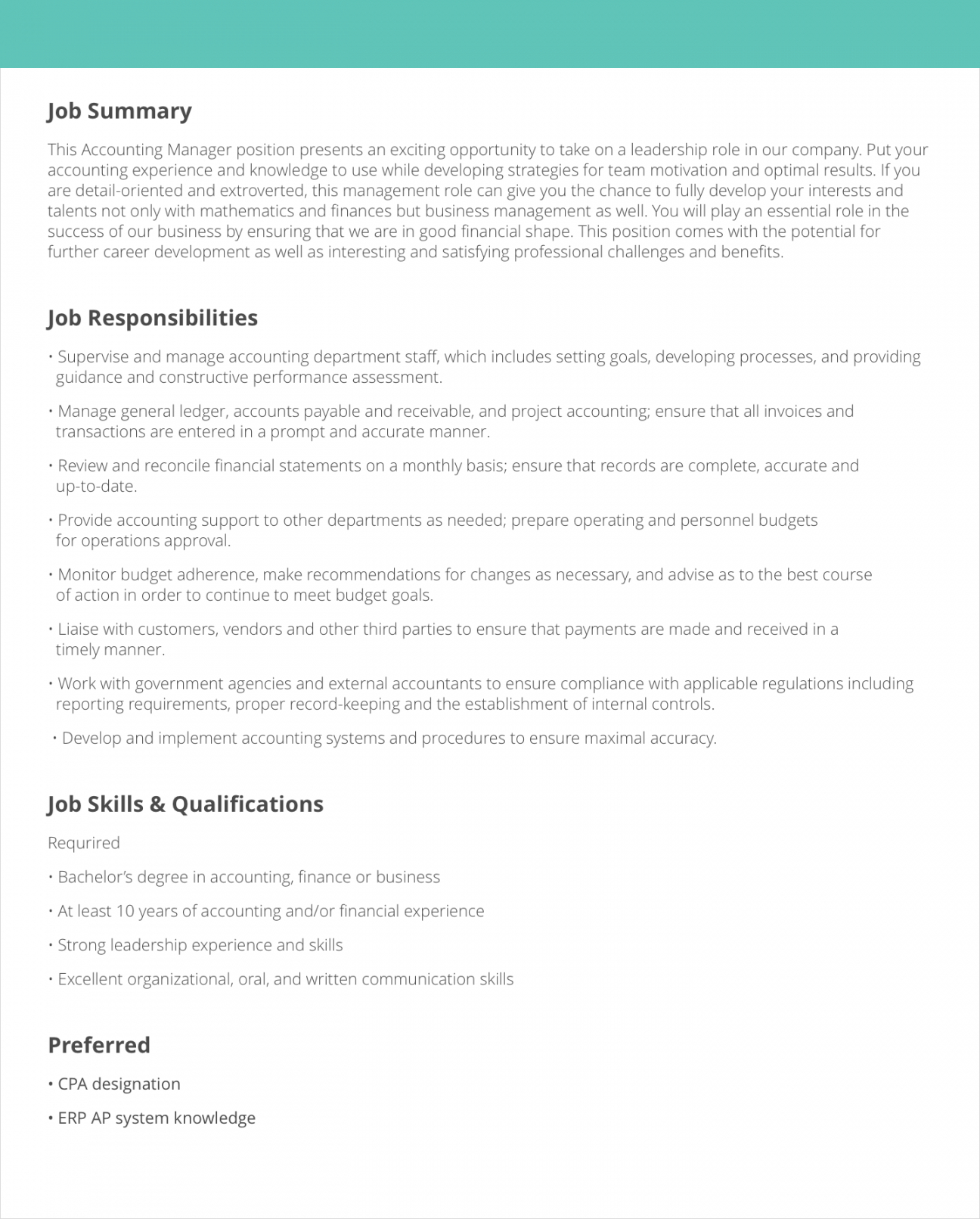 Free Job Description Samples Examples Livecareer Content Manager Job 