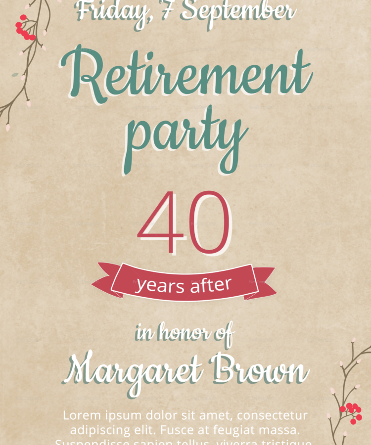 Retirement Announcement Flyer Template - Dremelmicro