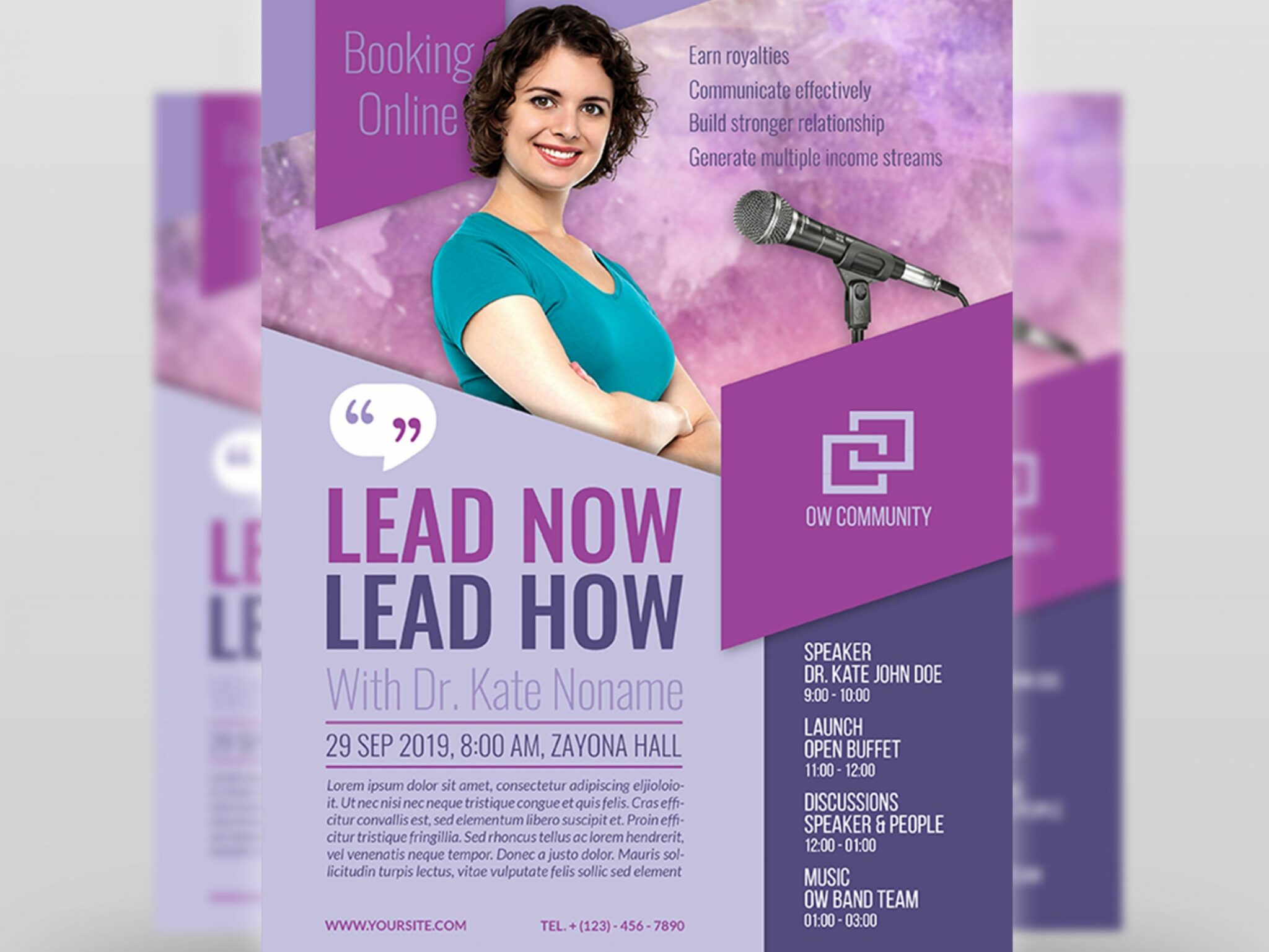 Seminar Flyer Template By Owpictures On Dribbble Motivational Speaker 
