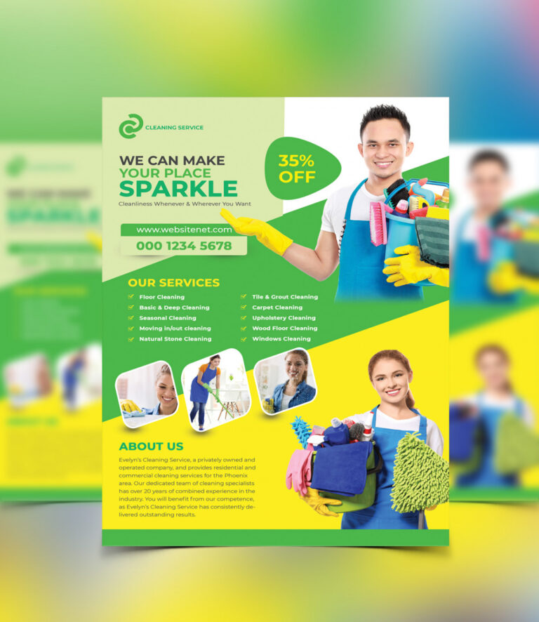 Cleaning Services Flyer Template On Behance Cleaning Company Flyer 