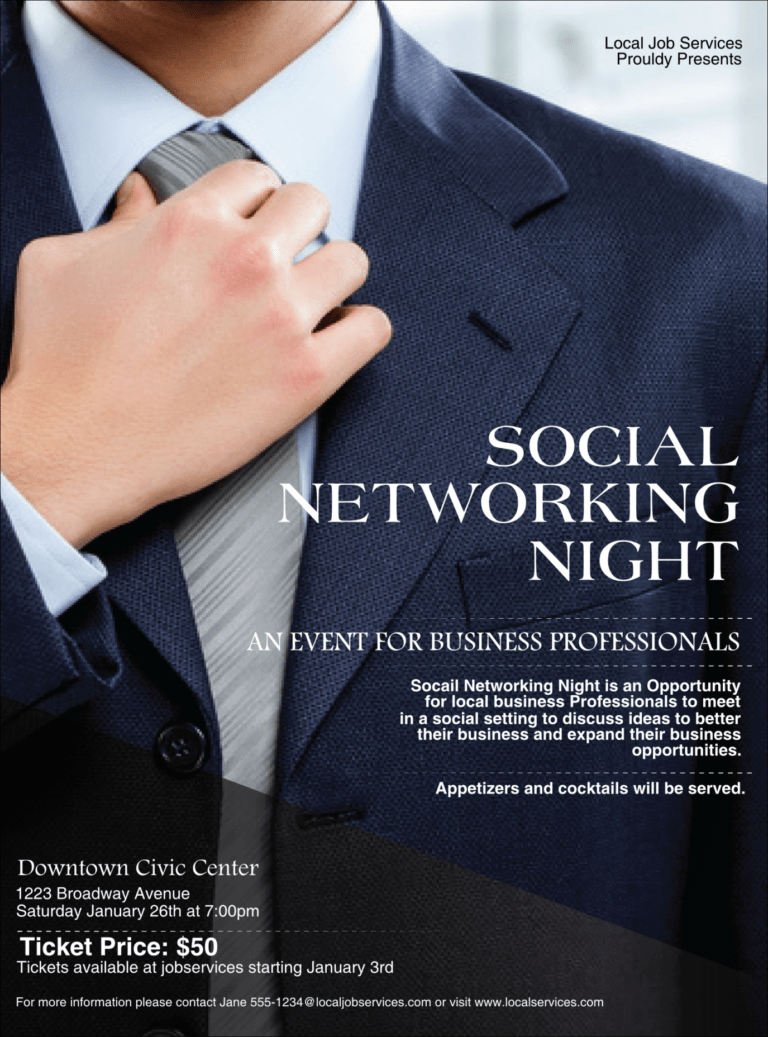 Social Networking Flyer Networking Event Flyer Template PDF Dremelmicro