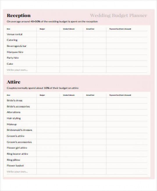 Weekly Budget Template For Married Couple