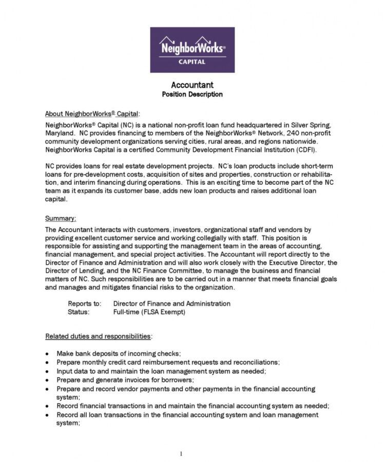 Office Assistant Job Description Template