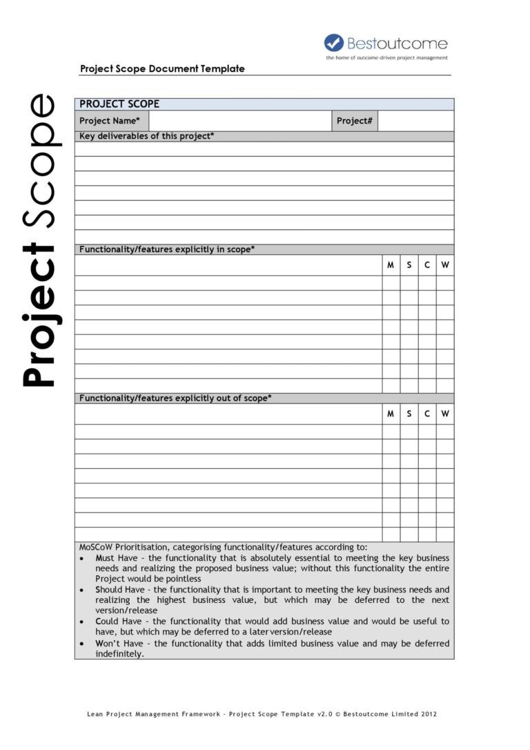 Engineering Project Scope Of Work Template - Dremelmicro