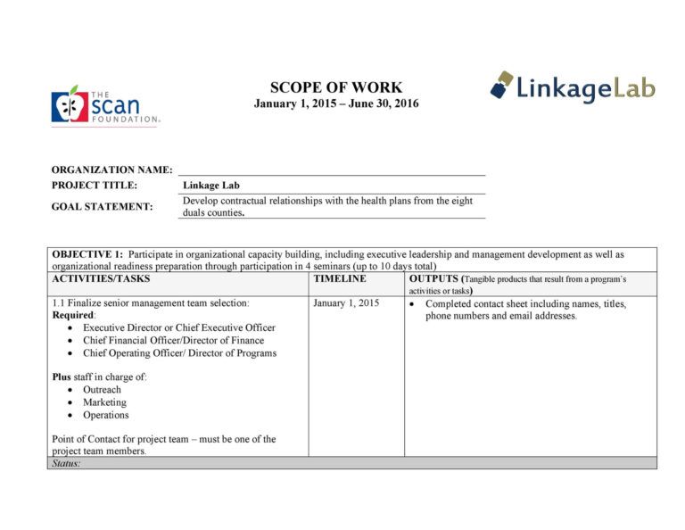 Managed Services Scope Of Work Template - Dremelmicro